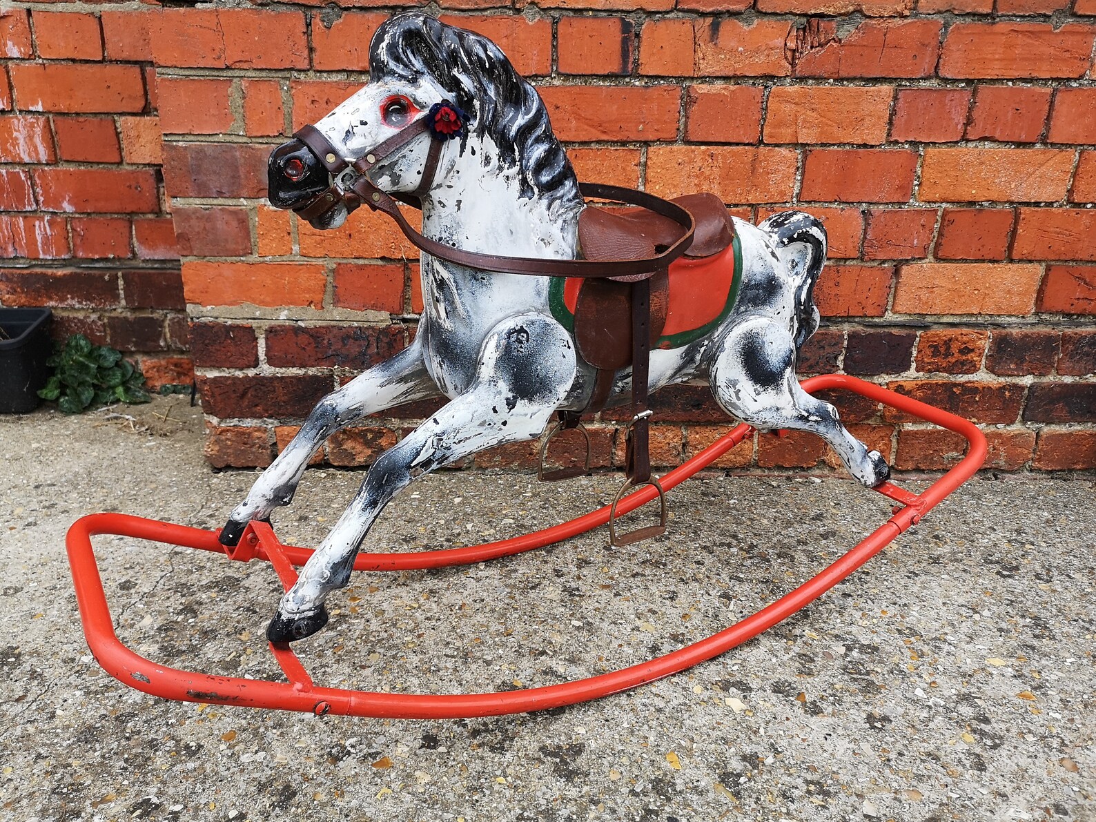 1950s Large Metal Toy Rocking Horse. Vintage Home Decor or - Etsy