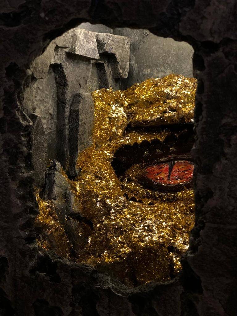 Magical Book Nook: Smaug Scene Shelf Insert Bookend, Handcrafted Home ...