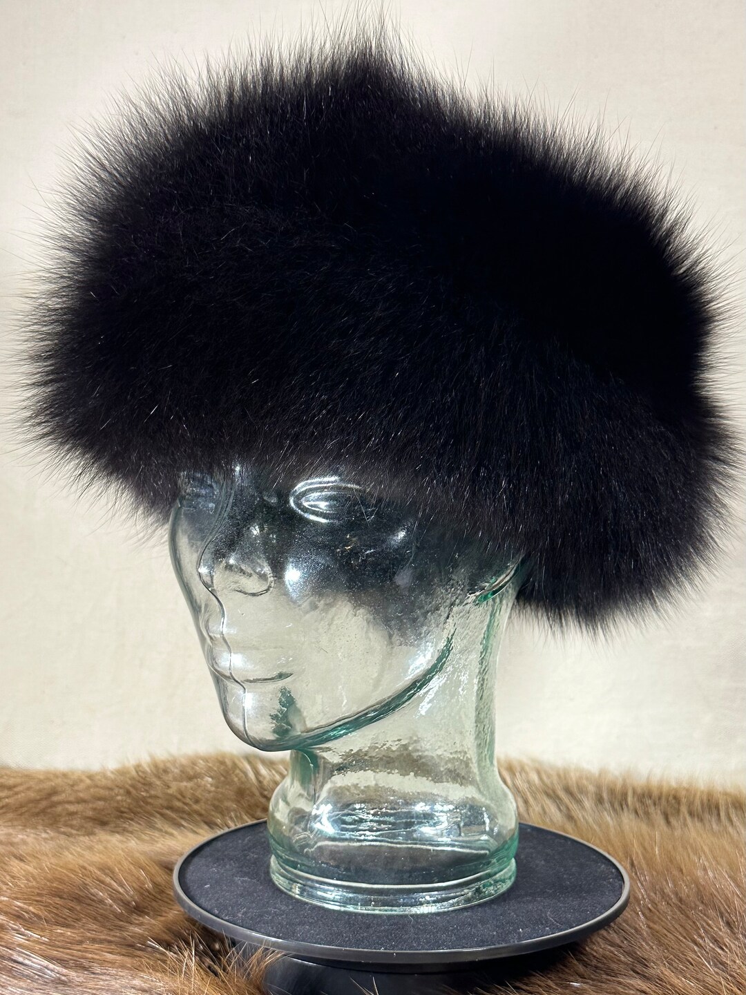 Black Fox Fur Headband - Etsy