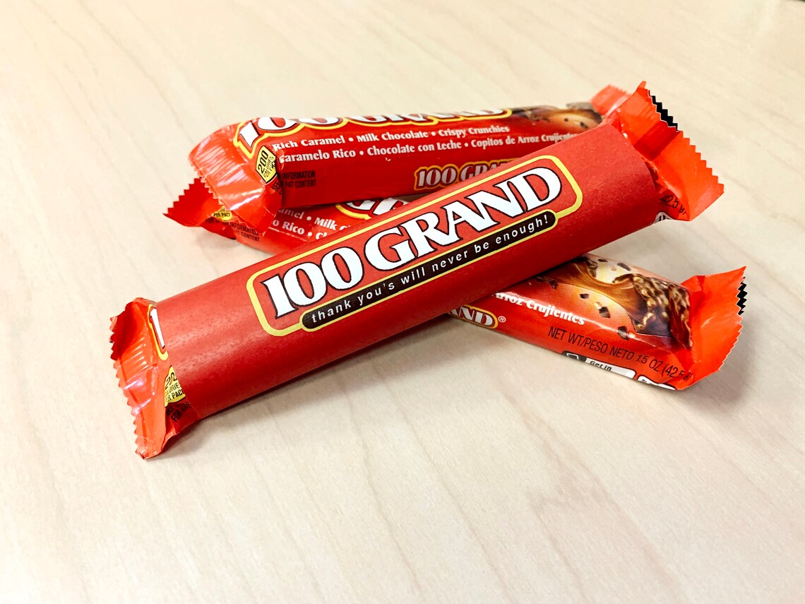 Teacher Appreciation 100 Grand Wrapper - Etsy