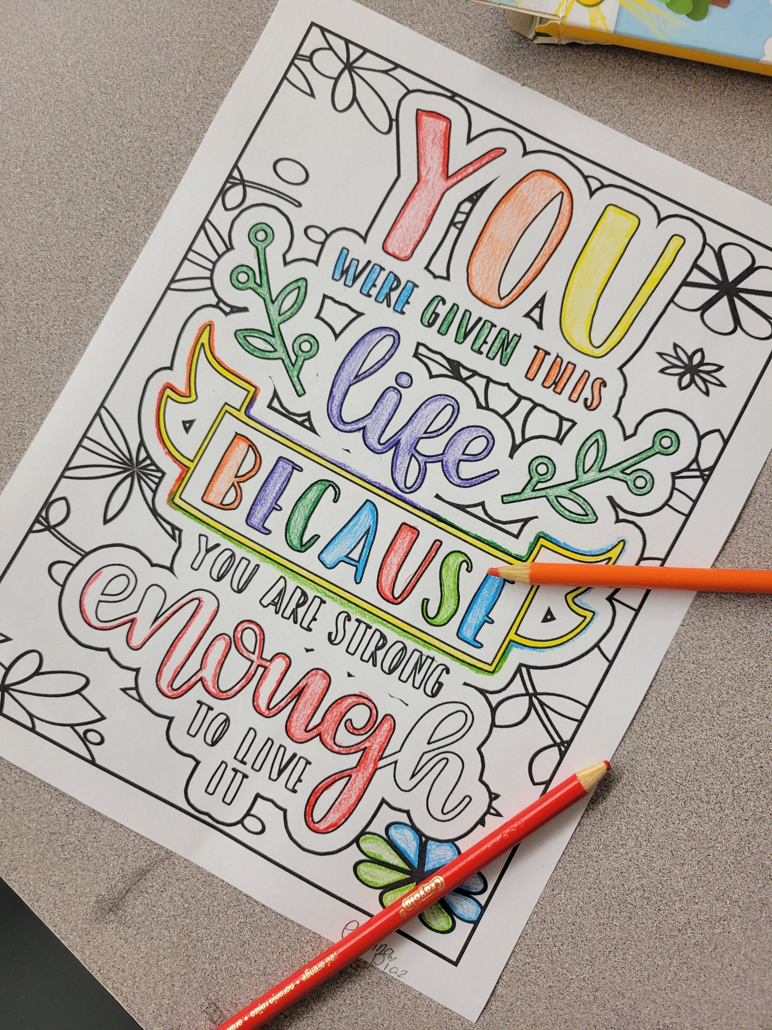 Growth Midset/inspirational Coloring Pages - Etsy