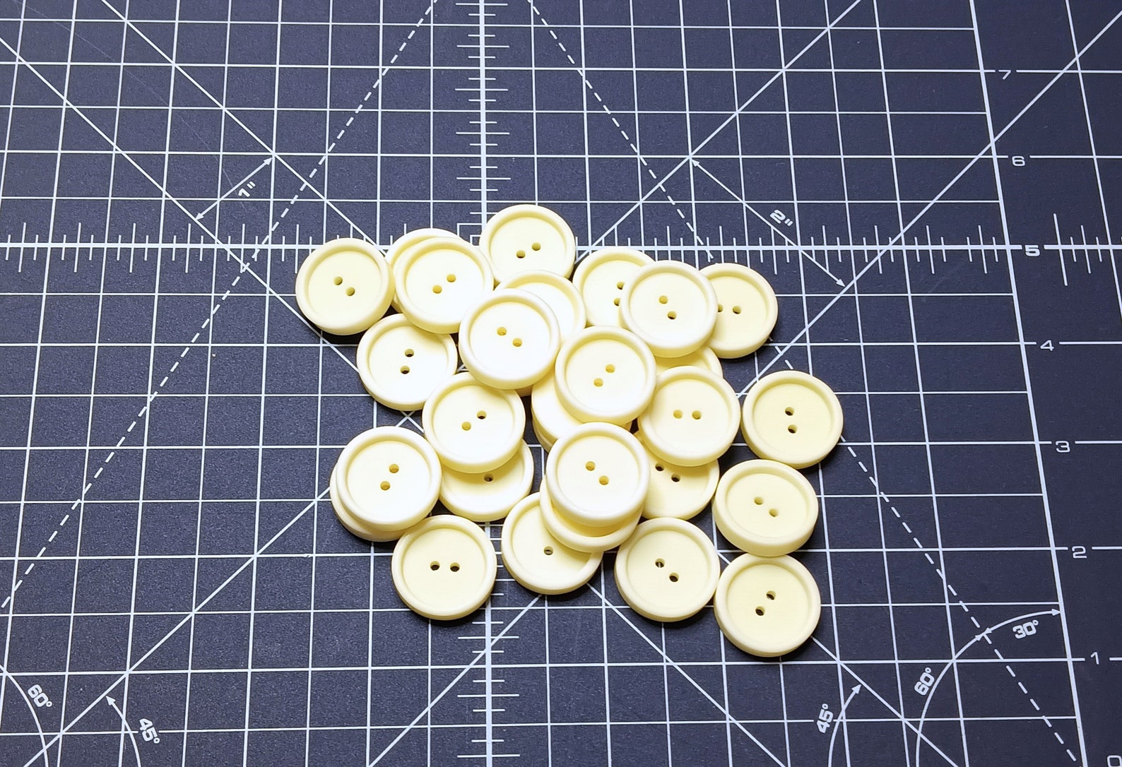Vintage 2 Hole off White Ivory Matte Buttons Thick Outer Ridge 7/8 Inch ...
