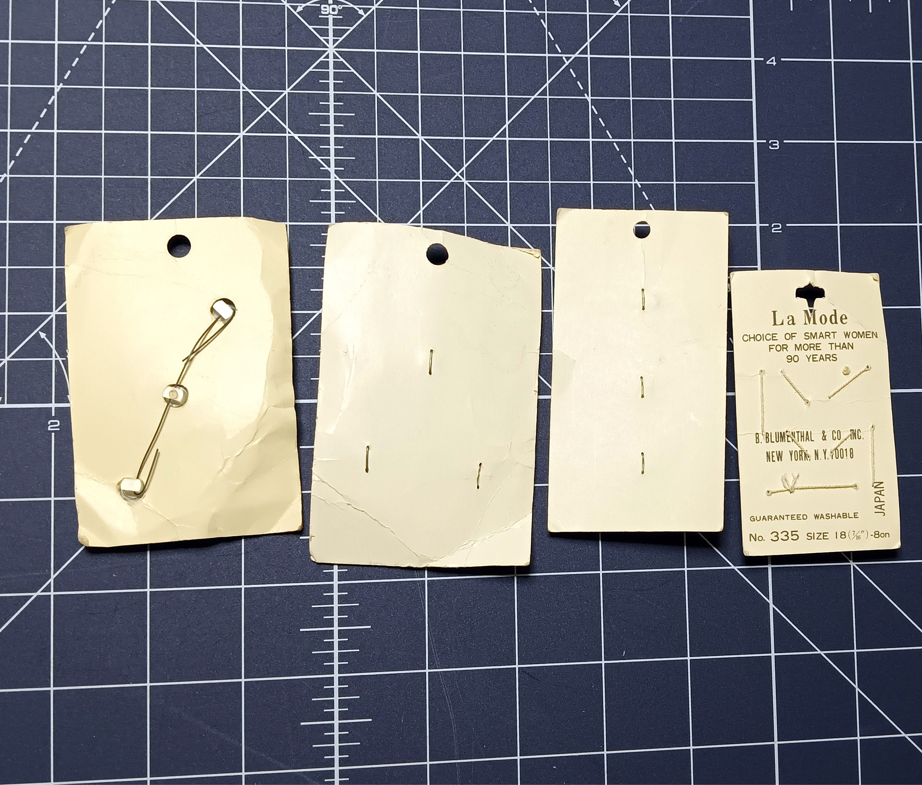 Vintage Plastic Shank Buttons on Cards: Famous, Luckyday, Hudson Bay ...