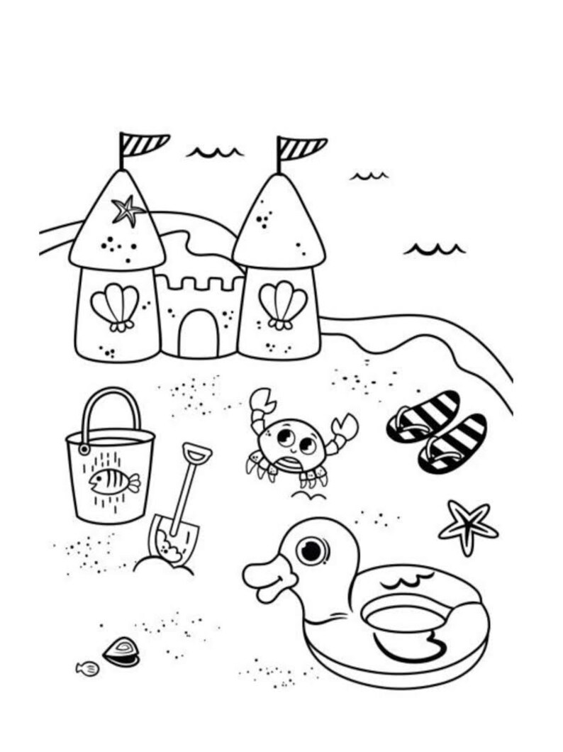 Summer/outdoor Themed Coloring Pages for Kids, Printable Coloring Pages ...
