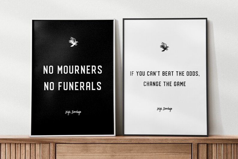 Six of Crows LB BUNDLE of 4 Book Quote Printable Wall Art Posters ...