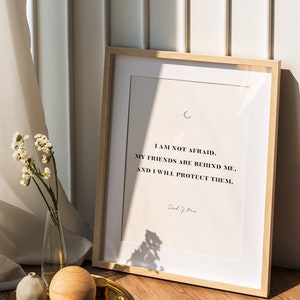 HOEAB SJM Book Quote Printable Wall Art Poster My Friends Are Behind Me ...