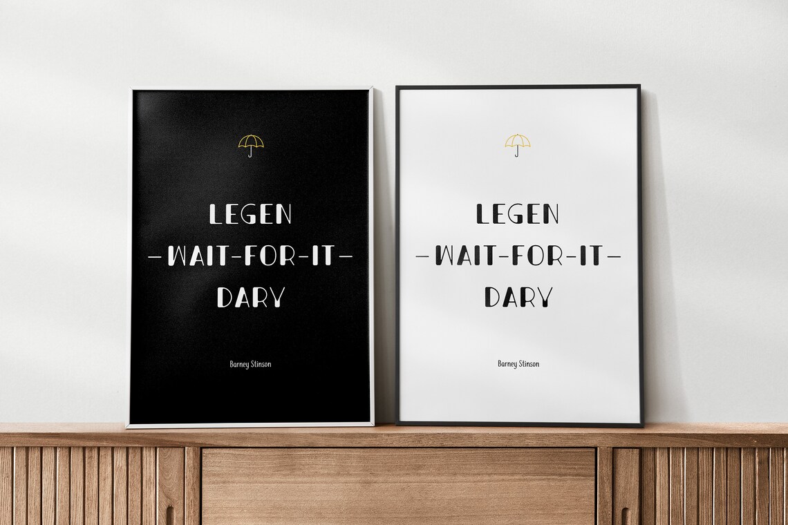 HIMYM Quote Printable Wall Art Poster Barney Stinson Legen Wait for It ...