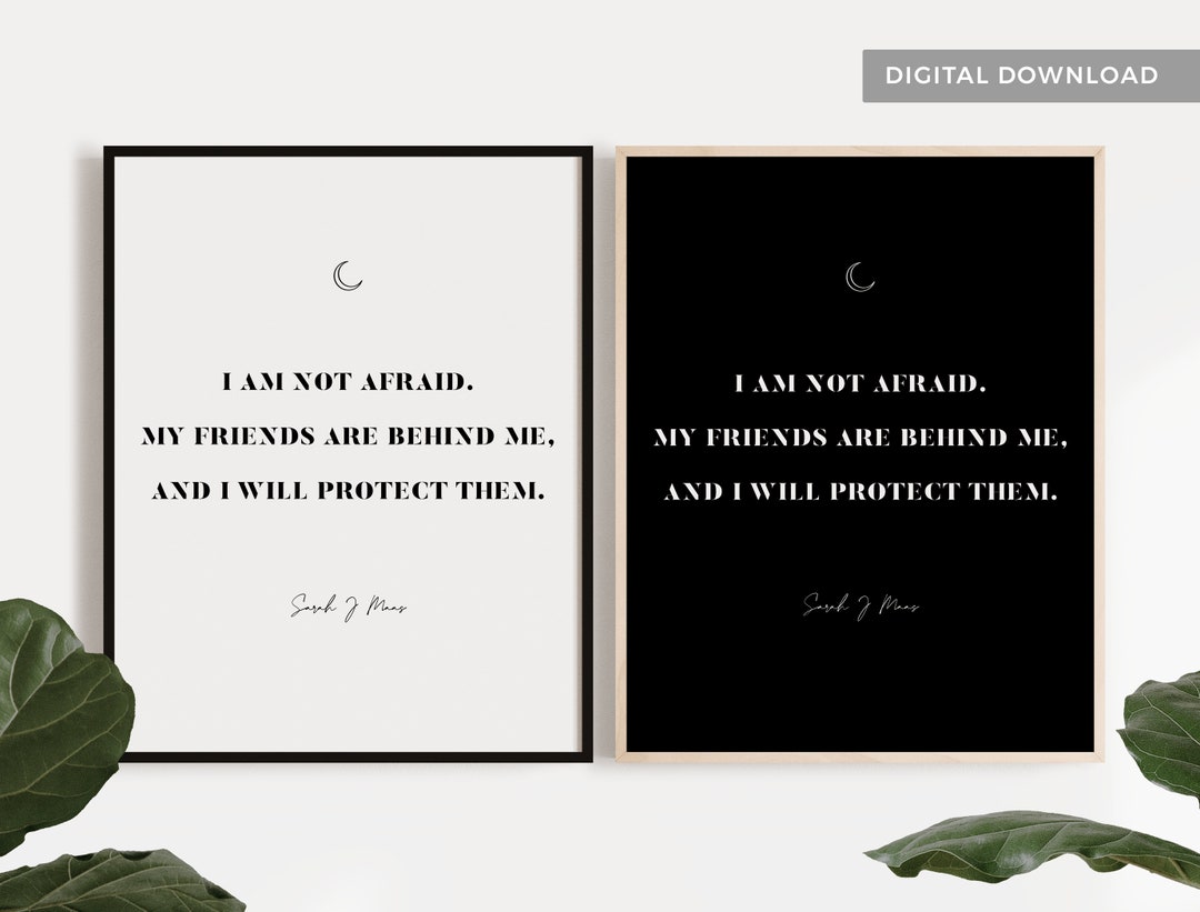 HOEAB SJM Book Quote Printable Wall Art Poster My Friends Are Behind Me ...