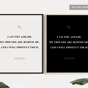 HOEAB SJM Book Quote Printable Wall Art Poster My Friends Are Behind Me ...