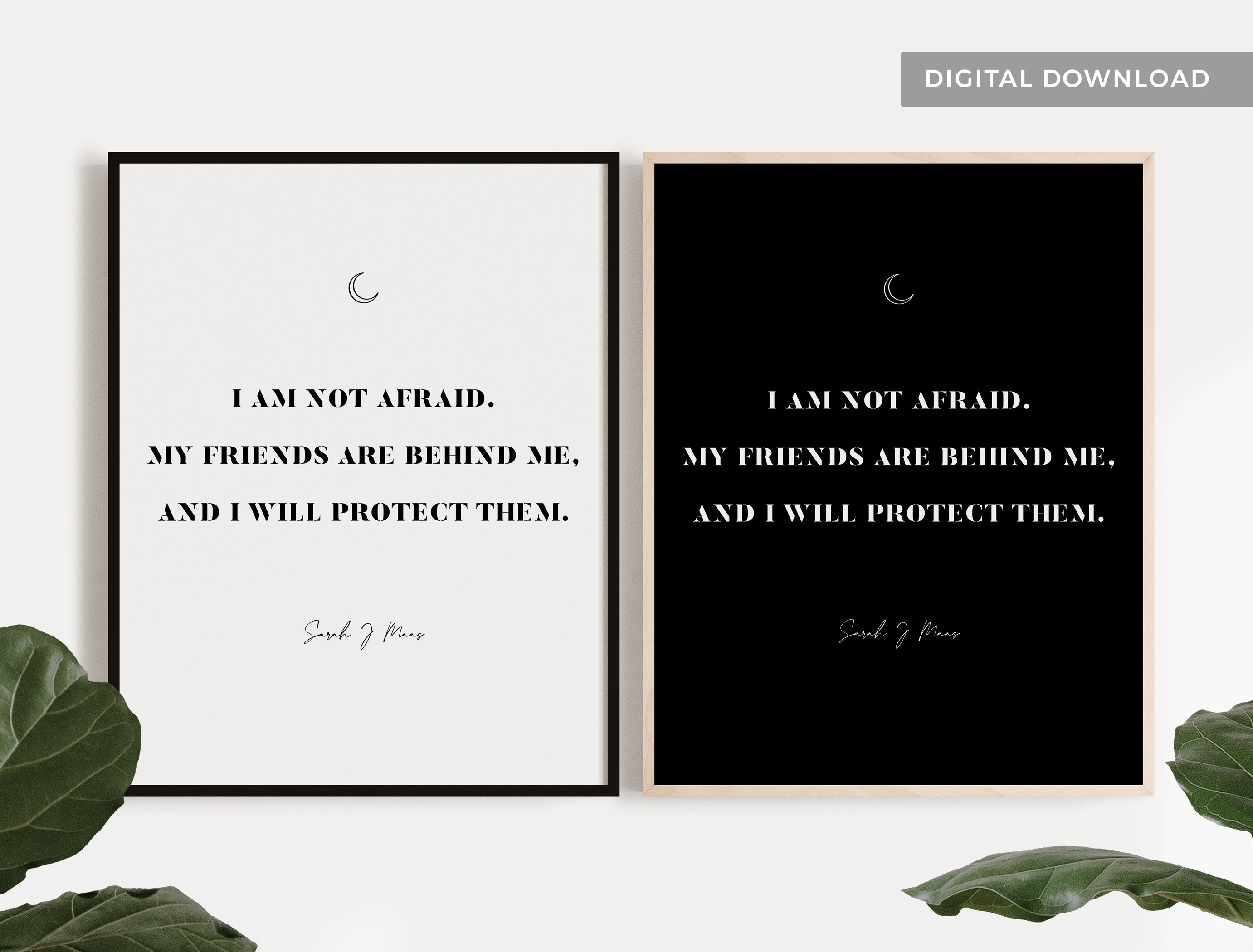 HOEAB SJM Book Quote Printable Wall Art Poster My Friends - Etsy