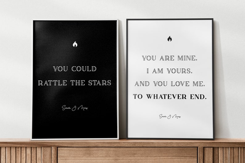 Throne of Glass SJM BUNDLE of 4 Book Quote Printable Wall Art Posters ...
