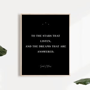 ACOMAF SJM Book Quote Printable Wall Art Poster | Stars Who Listen ...