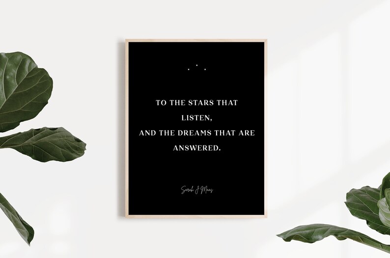 ACOMAF SJM Book Quote Printable Wall Art Poster Stars Who - Etsy