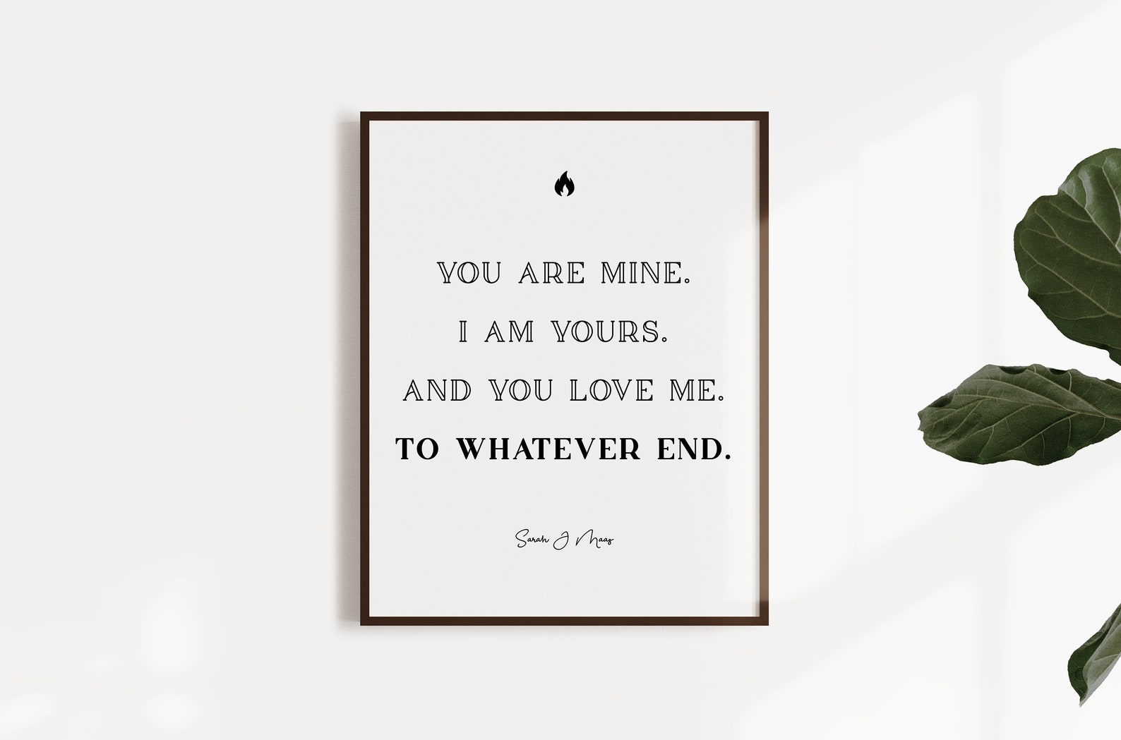 EOS SJM Book Quote Printable Wall Art Poster | to Whatever End | Empire ...