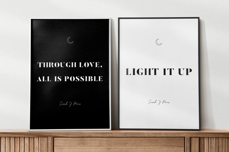 Crescent City SJM BUNDLE of 4 Book Quote Printable Wall Art Posters ...