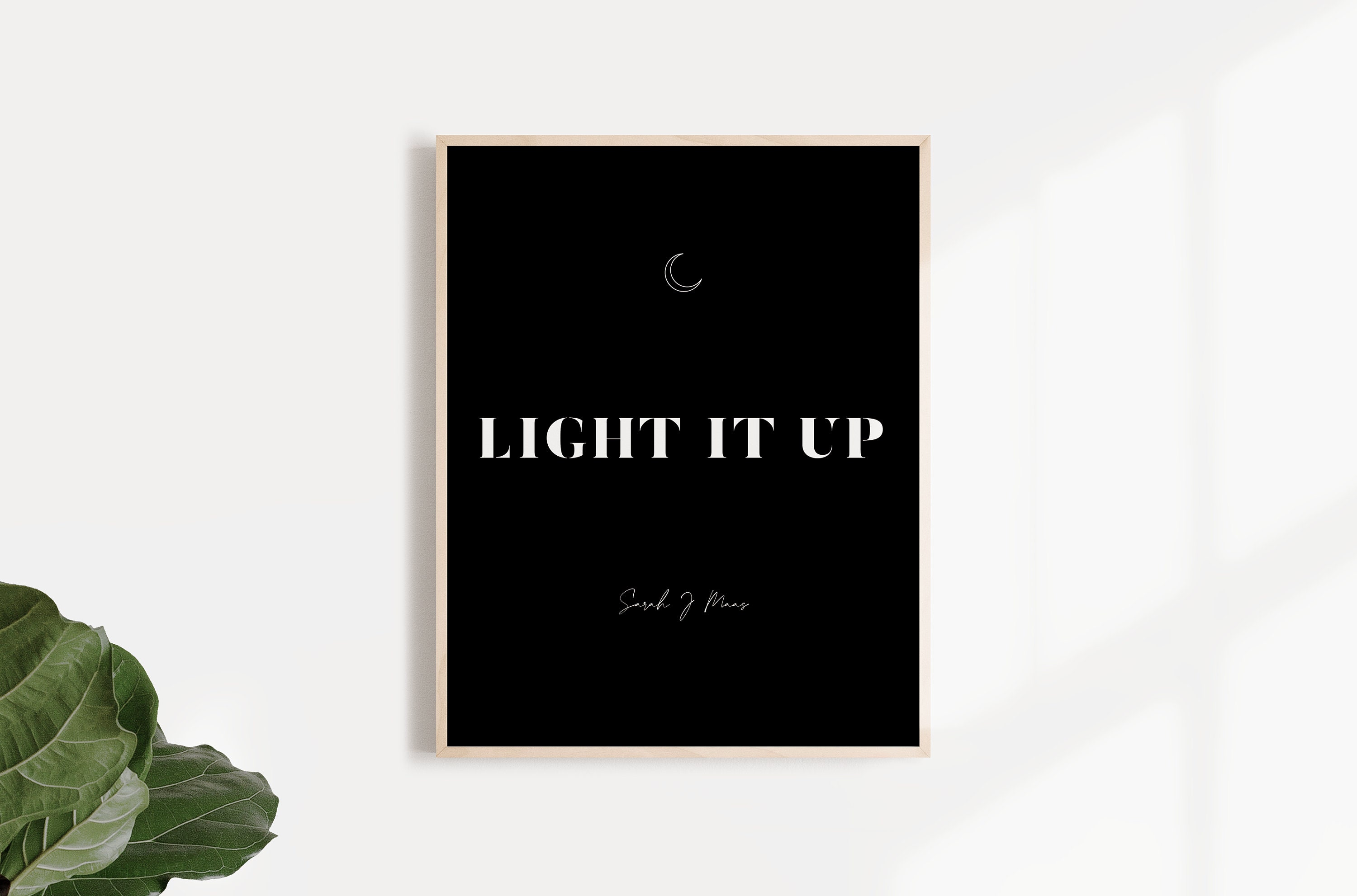 HOEAB SJM Book Quote Printable Wall Art Poster Light It up - Etsy