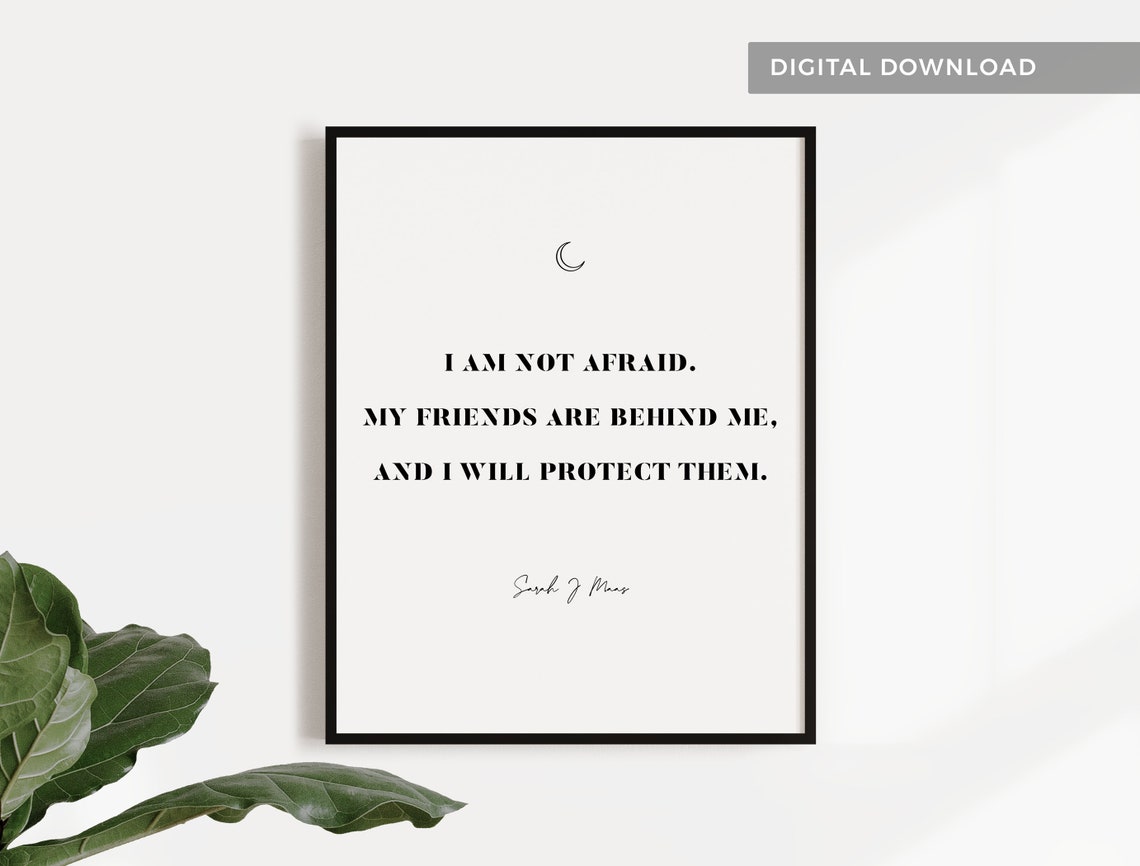 HOEAB SJM Book Quote Printable Wall Art Poster My Friends Are Behind Me ...