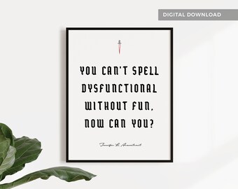 FBAA JLA Book Quote Printable Wall Art Poster From Blood and | Etsy