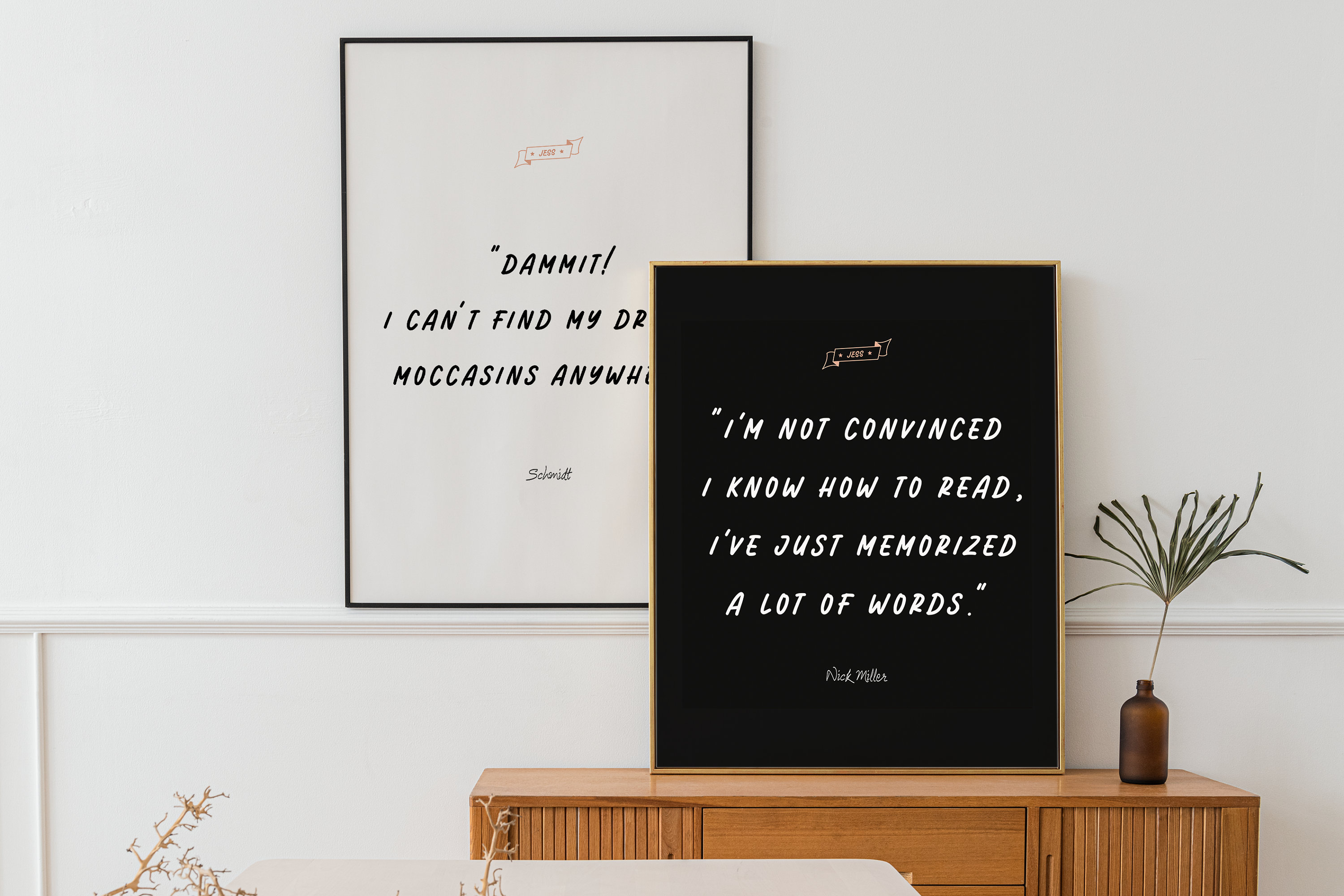 New Girl BUNDLE of 4 Quote Printable Wall Art Posters New Girl Tv ...