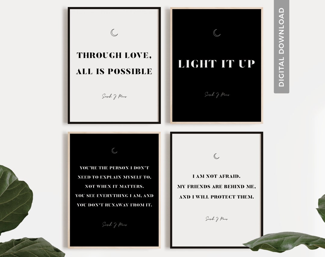 Crescent City SJM BUNDLE of 4 Book Quote Printable Wall Art Posters ...