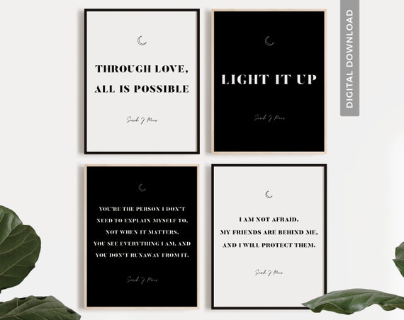Crescent City SJM BUNDLE of 4 Book Quote Printable Wall Art - Etsy