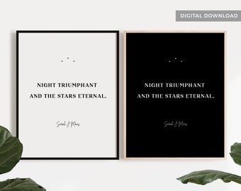 ACOMAF SJM Book Quote Printable Wall Art Poster Stars Who Listen ...