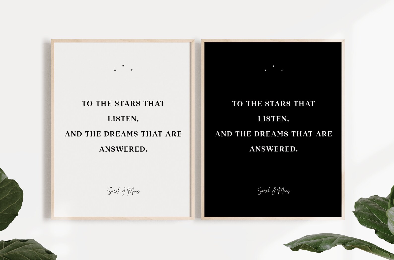 ACOMAF SJM Book Quote Printable Wall Art Poster Stars Who Listen ...