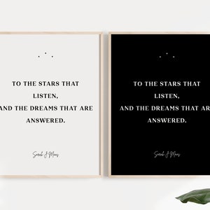 ACOMAF SJM Book Quote Printable Wall Art Poster | Stars Who Listen ...