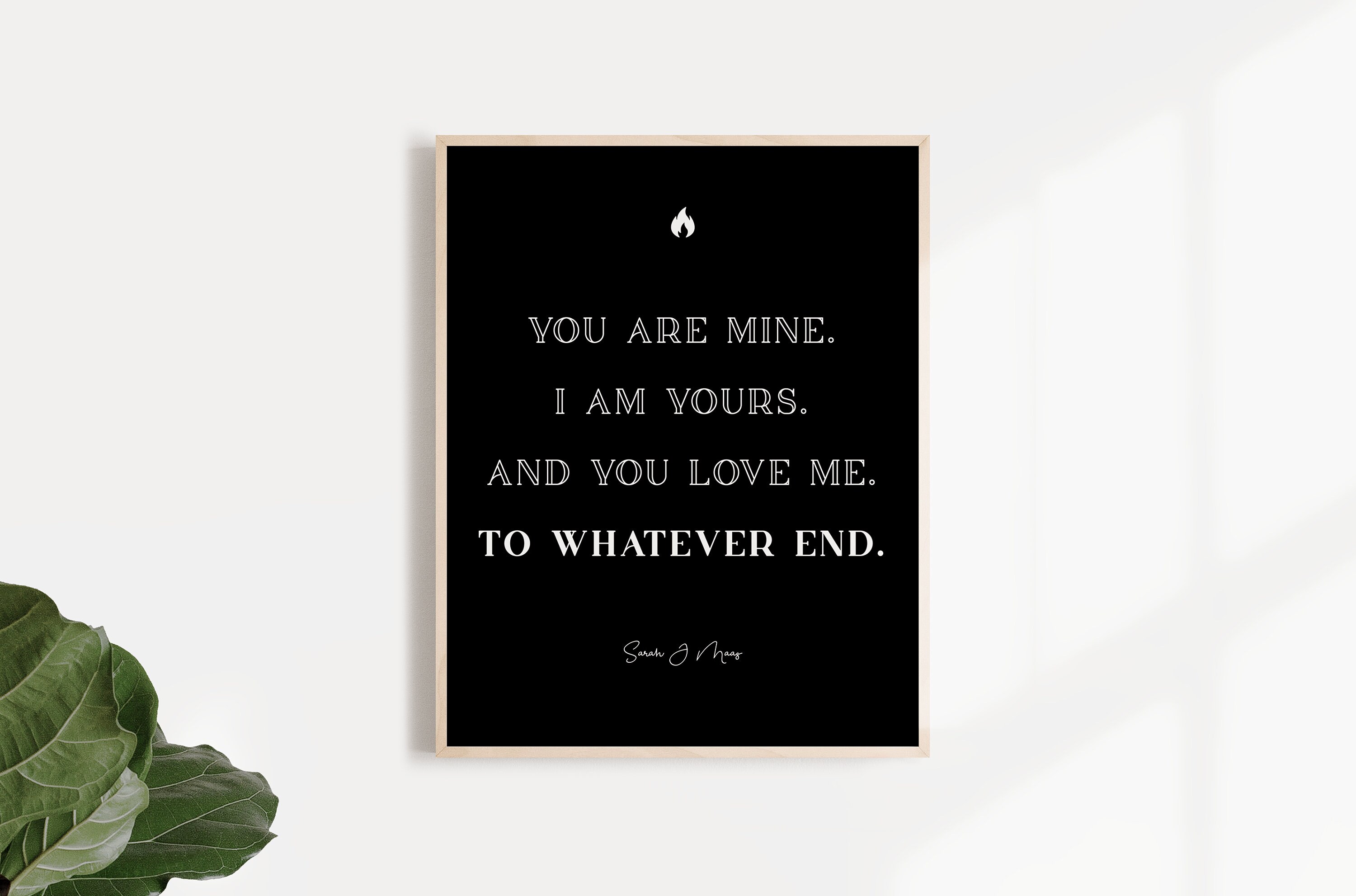 EOS SJM Book Quote Printable Wall Art Poster | to Whatever End | Empire ...