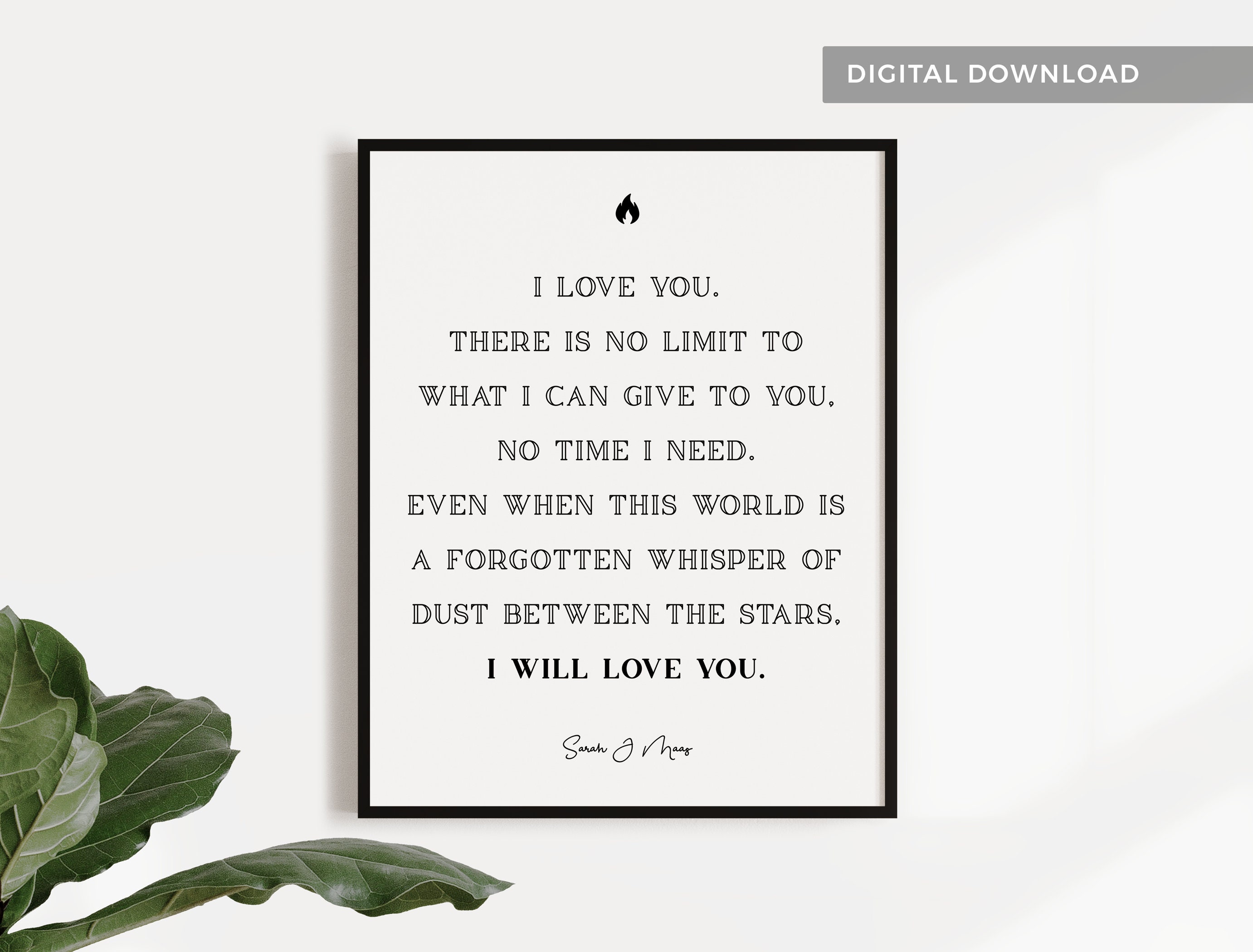 EOS SJM Book Quote Printable Wall Art Poster There is No - Etsy