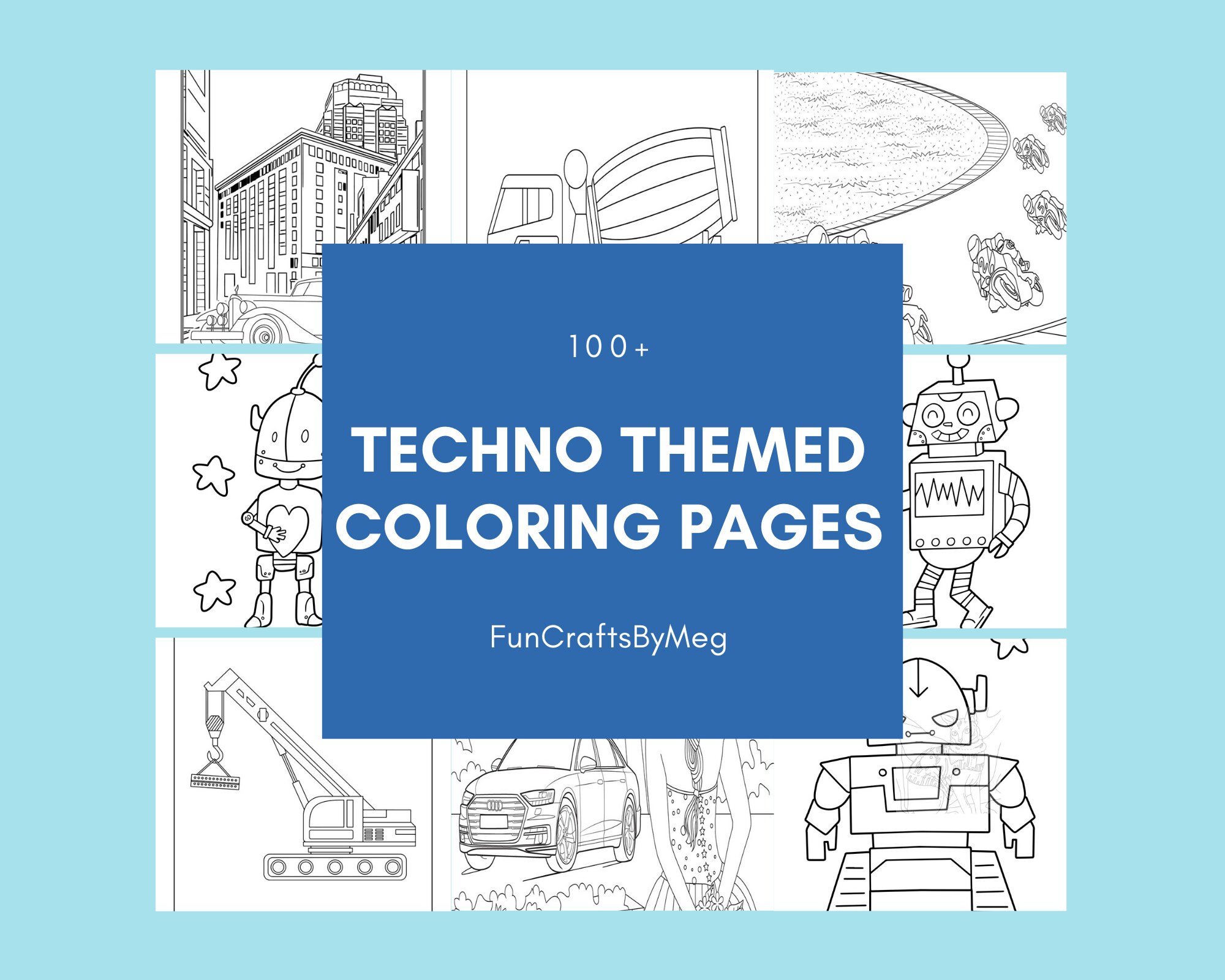 200 Kids Technology Themed Coloring Pages | Etsy