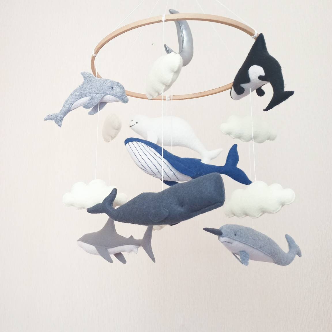 Whale Baby Mobile.sea Mobile.baby Crib Mobile. Fish - Etsy