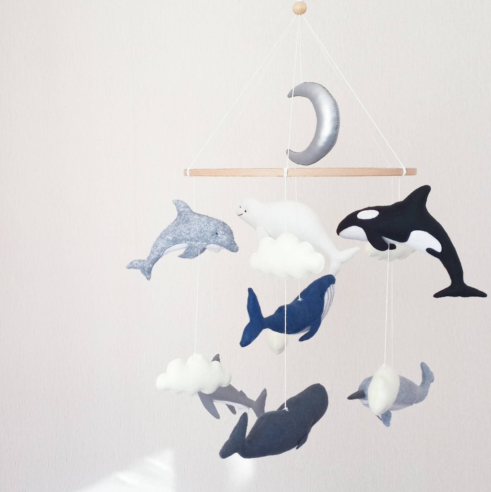 Whale Baby Mobile.sea Mobile.baby Crib Mobile. Fish - Etsy