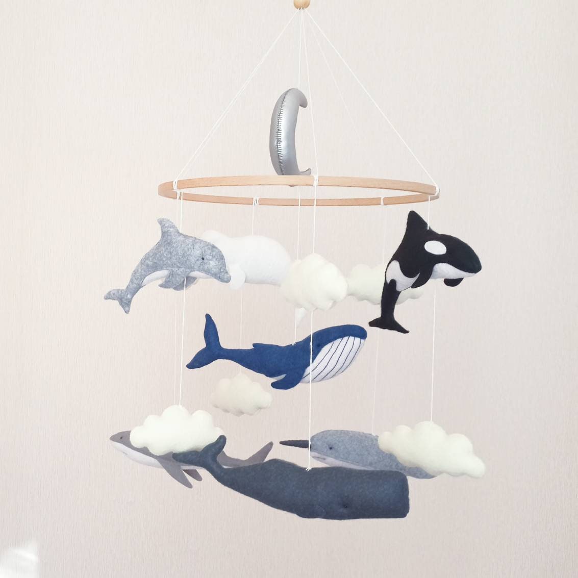 Whale Baby Mobile.sea Mobile.baby Crib Mobile. Fish - Etsy
