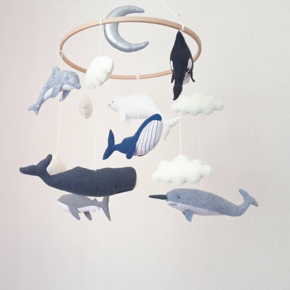 Whale Baby Mobile.sea Mobile.baby Crib Mobile. Fish - Etsy