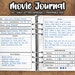 Movie Journal, Printable Movie Tracker, Movie Log Book, Movie Tracker ...