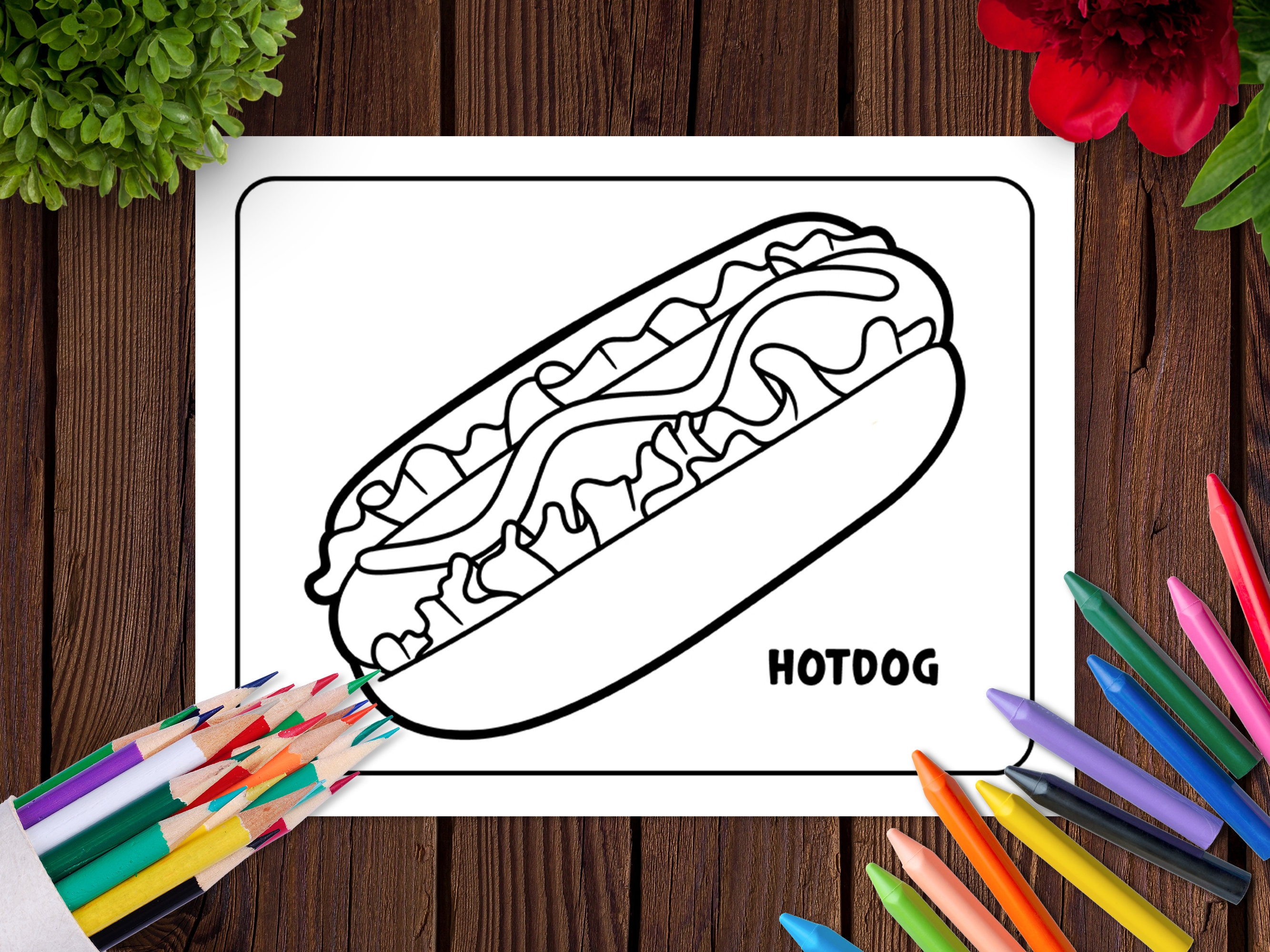 Fast Food Printable Coloring Pages [PDF] - Copy the Color - Digital ...