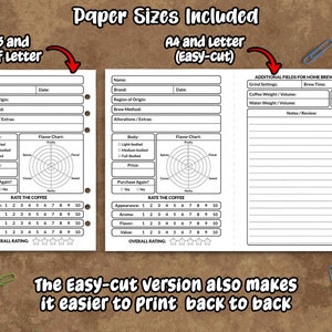 Coffee Journal, Coffee Printable, Coffee Organizer, Coffee Guide - A5 ...