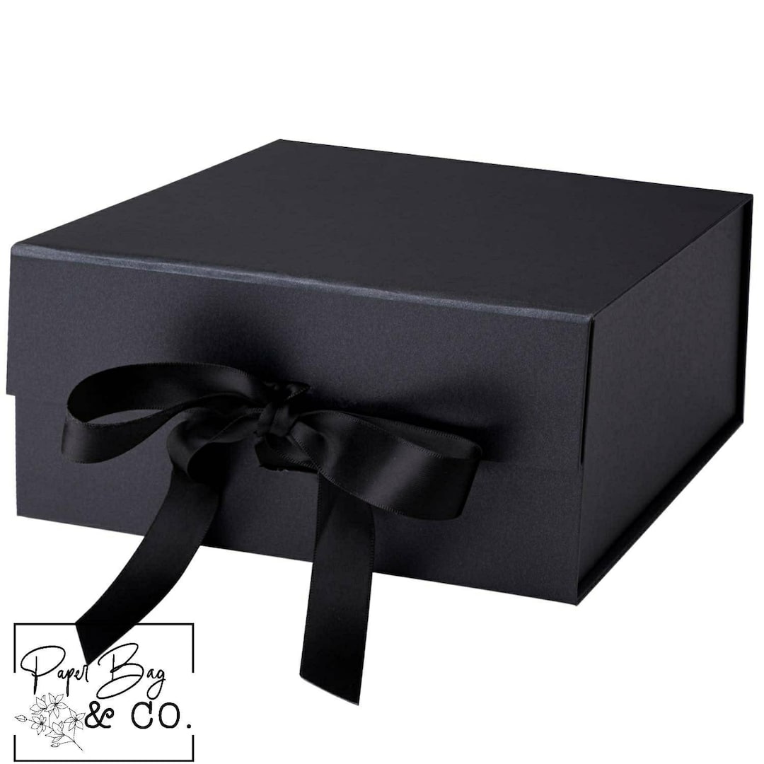 Black Gift Box•birthday Gift Box•personalized Box•bridesmaid Proposal ...