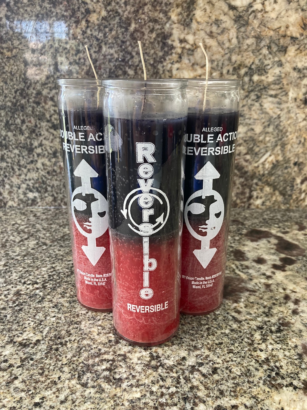 7 Day Reversal Candle,ritual Candle,7 Day Two Ton Color Glass Candle, 7 ...