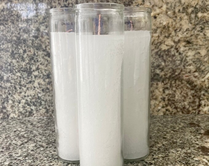 7 Day White Candle,ritual Candle,7 Day Solid Color Glass Candle,plain 7 ...