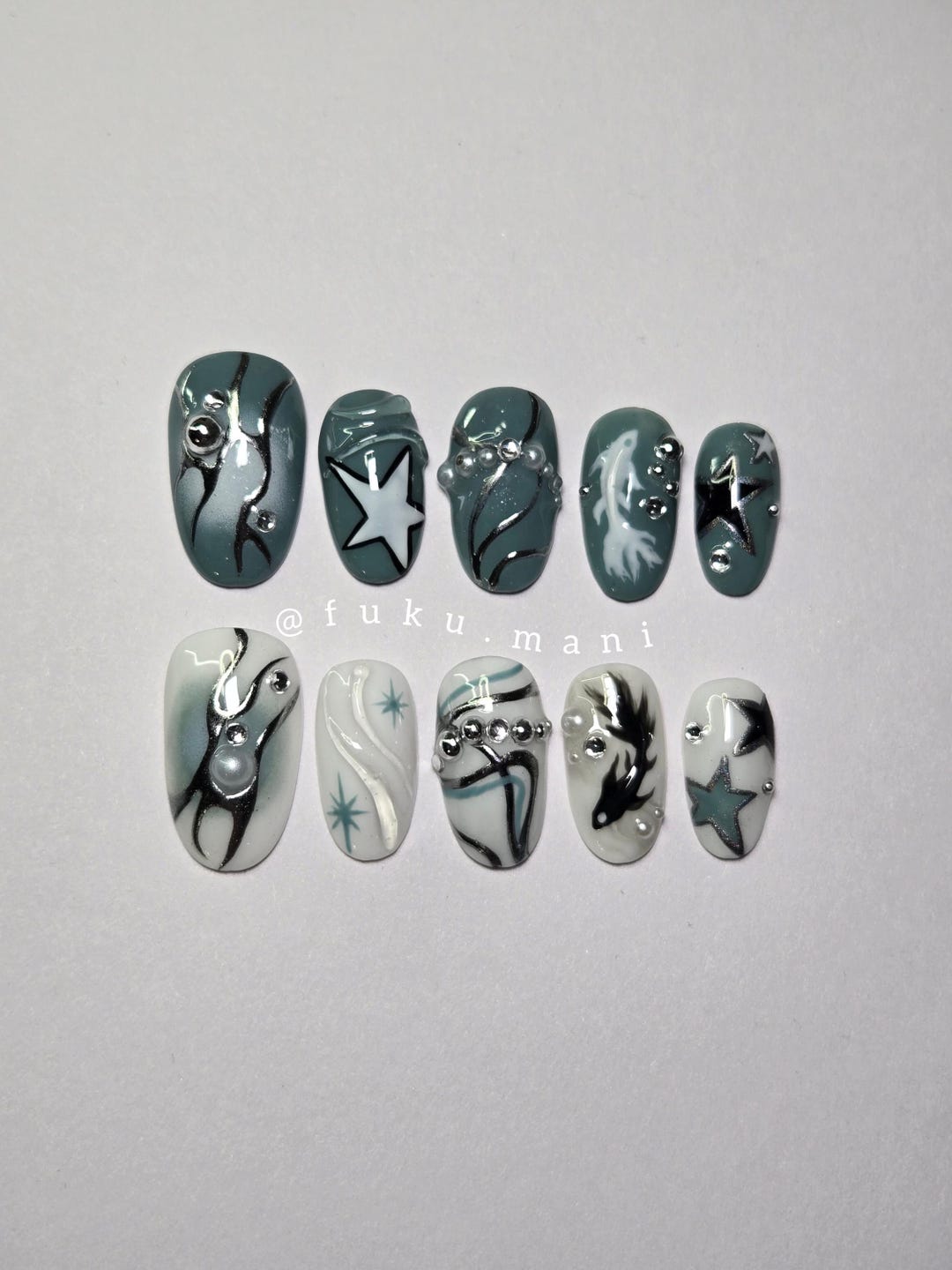 Satosugu Jujutsu Kaisen Press on Nails | Gojo + Geto Inspired Anime ...