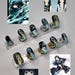 Muichiro Tokito Mist Hashira Anime Nails | Blue Cyan Turquoise Ombre ...