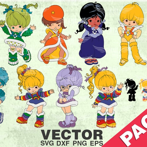 Vector Rainbow Brite and Starlite SVG Png Dxf Eps Diseño - Etsy