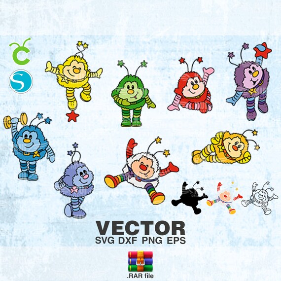 Vector Duendes Rainbow Brite Paquete SVG Png Cxf Eps - Etsy Canada