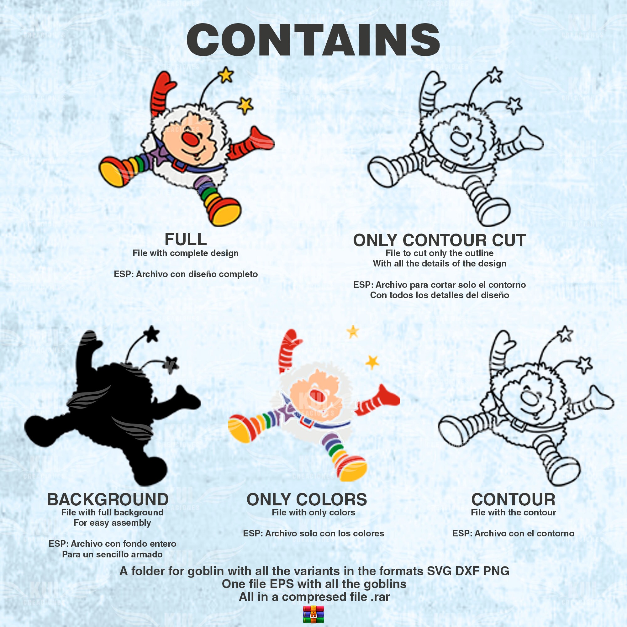 Vector Duendes Rainbow Brite Paquete SVG Png Cxf Eps - Etsy Canada