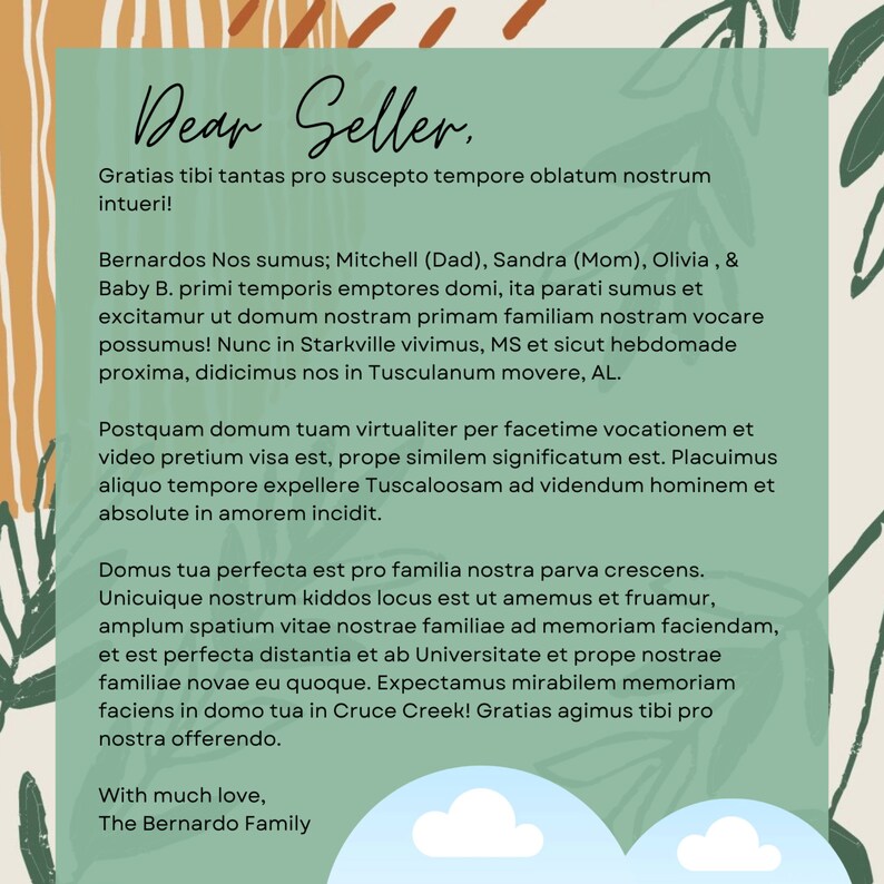 Boho Neutral Letter to Seller Canva Template - Etsy