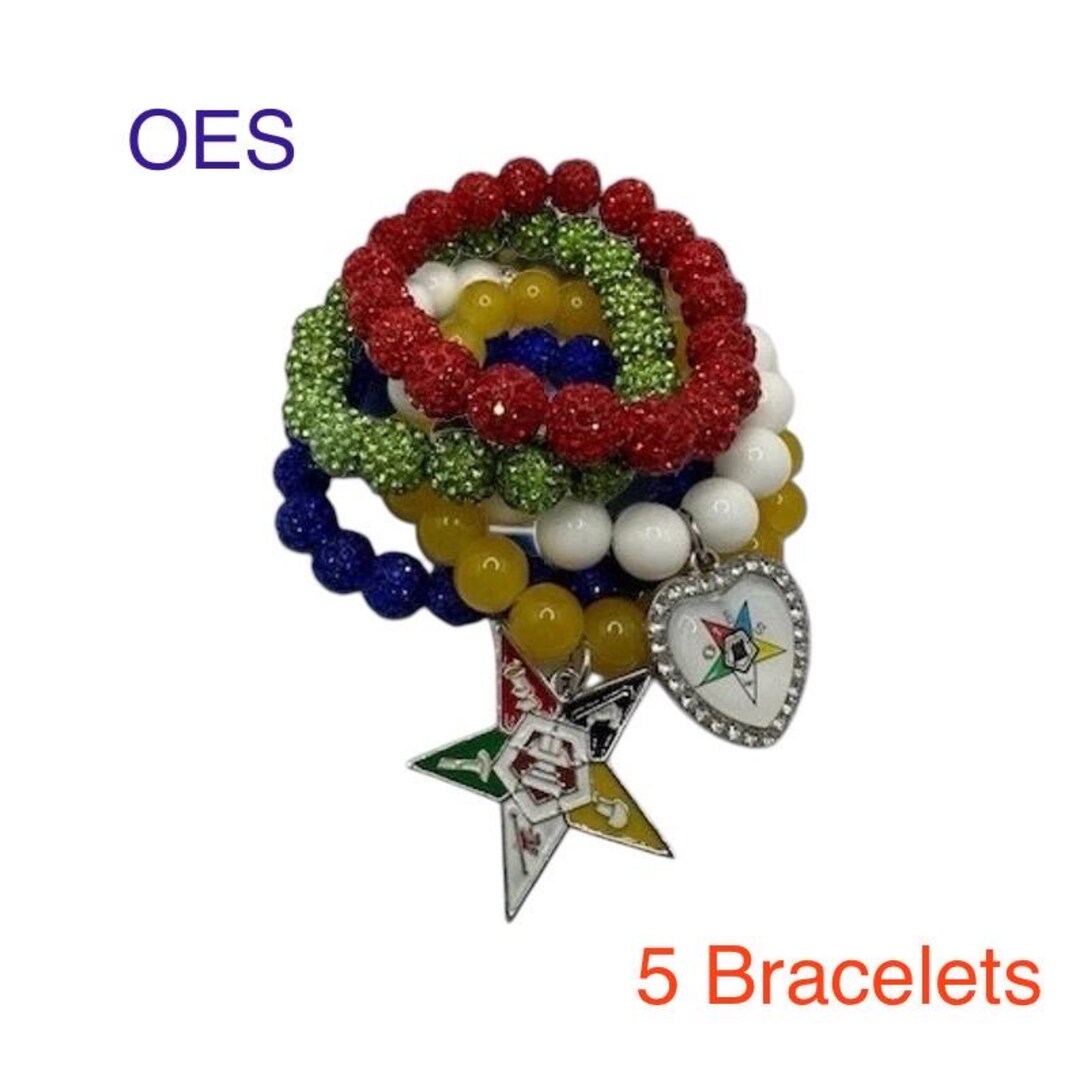 OES Rhinestone Bracelet: Order of Eastern Star Jewelry - Etsy