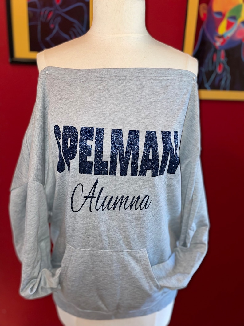 Spelman Alumna off the Shoulder Sweatshirt, Spelman College Alumna - Etsy