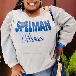 Spelman Alumna off the Shoulder Sweatshirt, Spelman College Alumna - Etsy